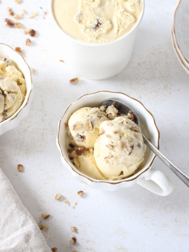 The Best Black Walnut Ice Cream Recipe - The Midwest Kitchen Blog