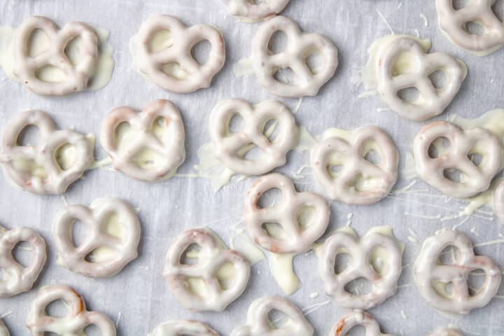 White Chocolate Covered Pretzels - The Midwest Kitchen Blog