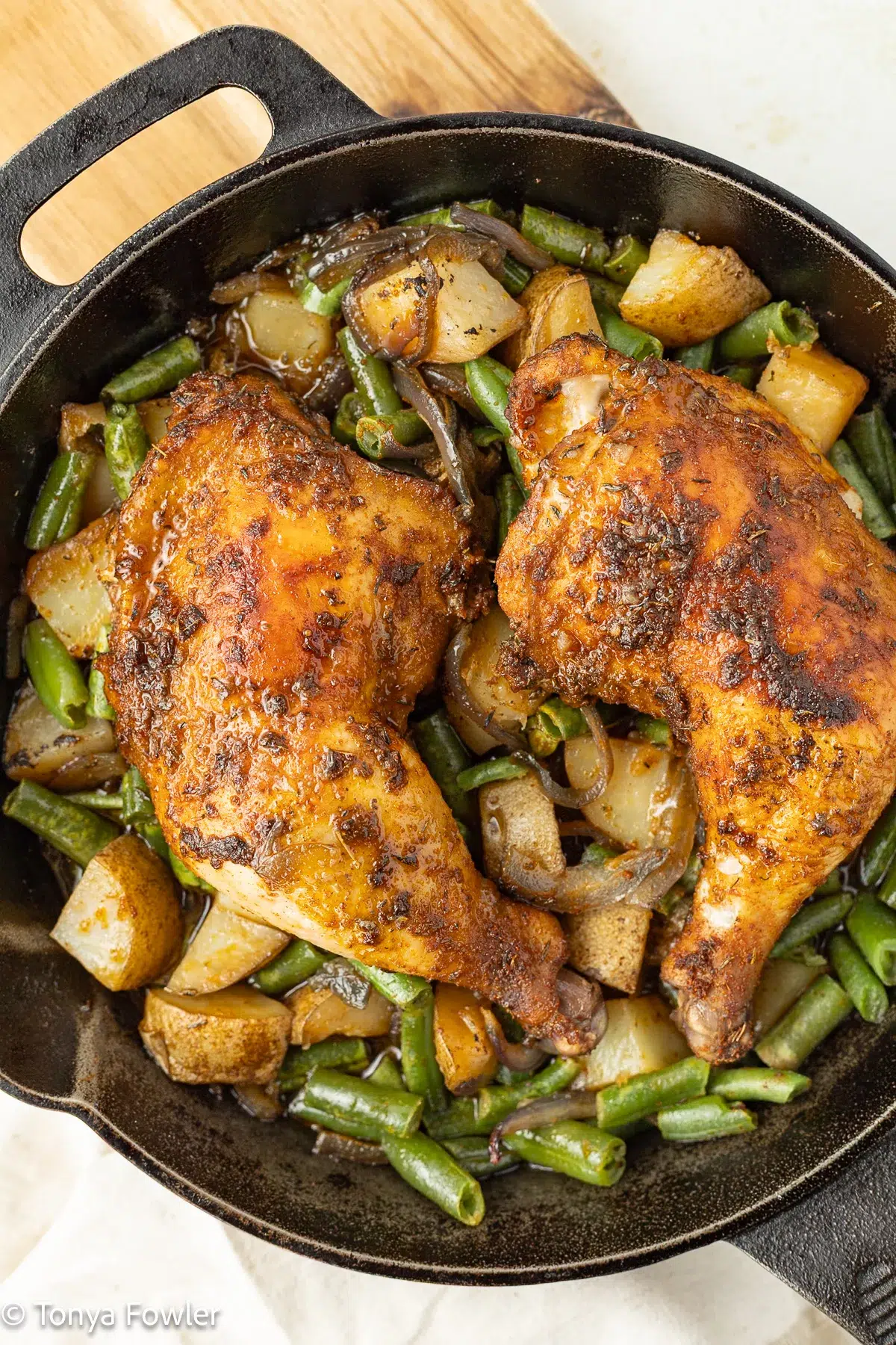 Roasted Cajun Chicken with Green Beans and Potatoes - The Midwest ...